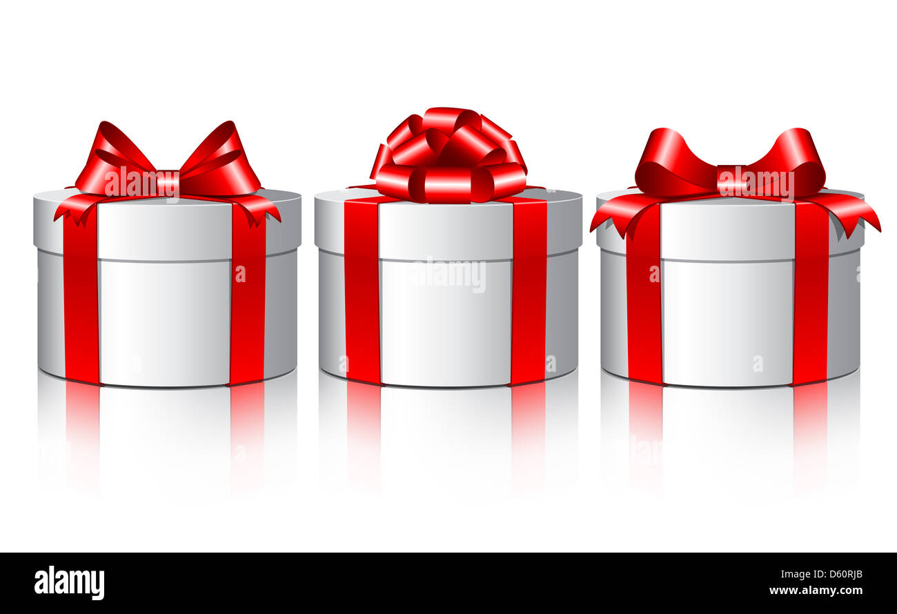 Present boxes ribbon bows hi-res stock photography and images - Alamy