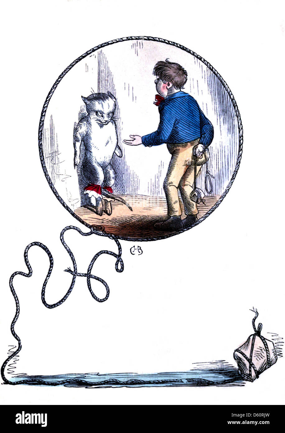 This illustration likely represents a scene from the 1860 book The Nine ...