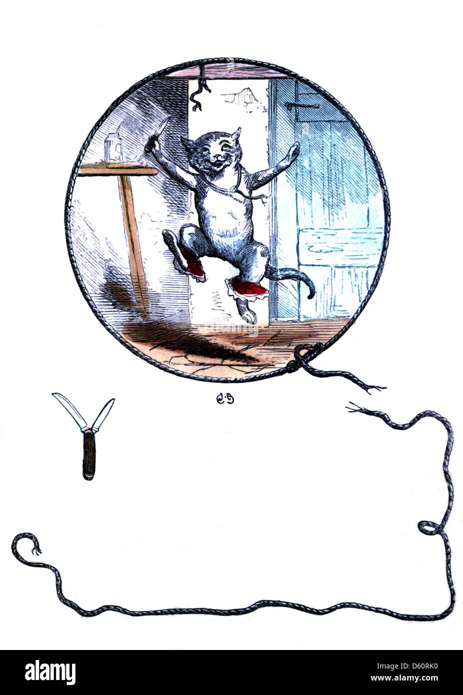 An illustration from the 1860 publication 'The Nine Lives of a Cat: A ...