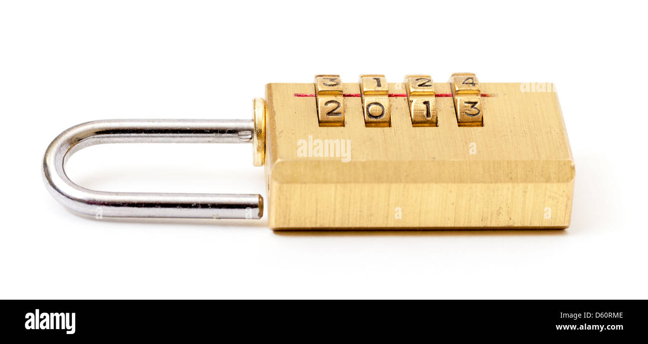 Open Combination Padlock Stock Photo - Alamy