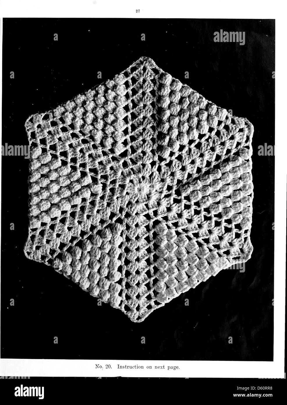 A crochet bedspread from the 1913 book, showcasing intricate and ...