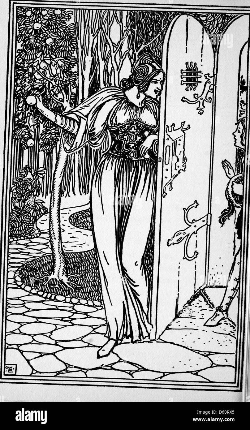 An illustration from 'A Book of Old English Ballads' (1910), showing a ...