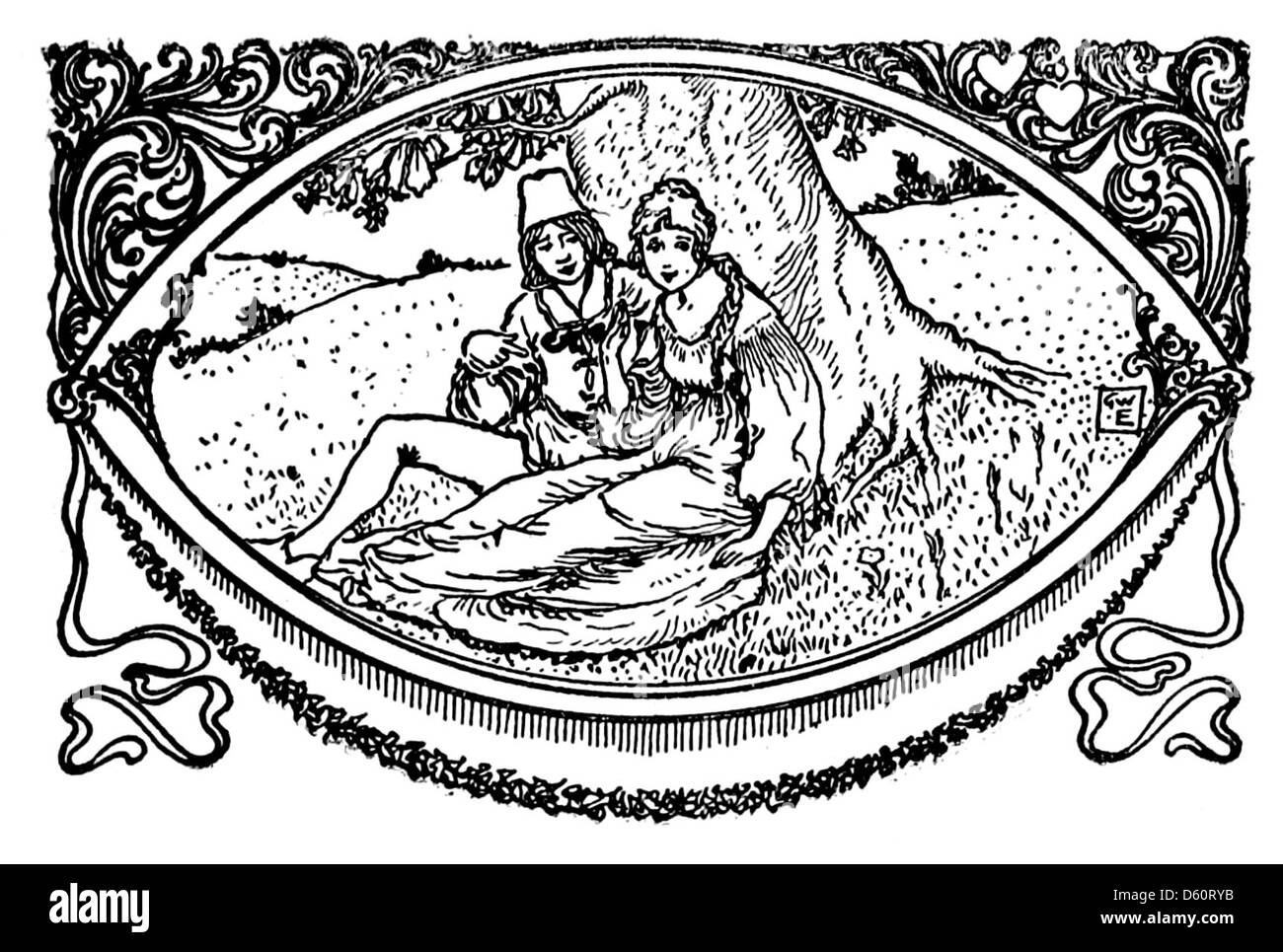 The 1910 edition of 'A Book of Old English Ballads' features a ...