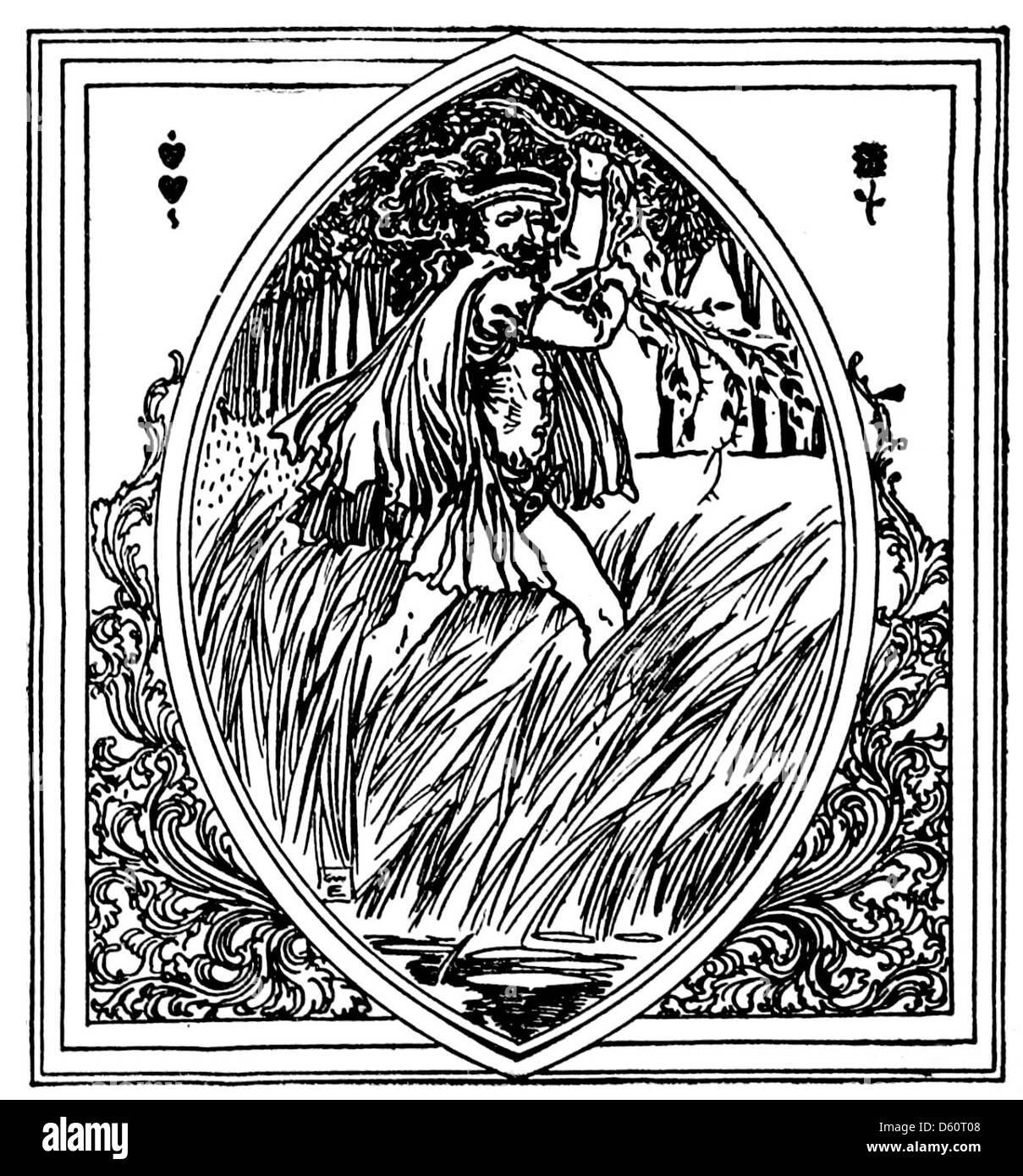 This illustration from 'A Book of Old English Ballads' (1910) portrays ...