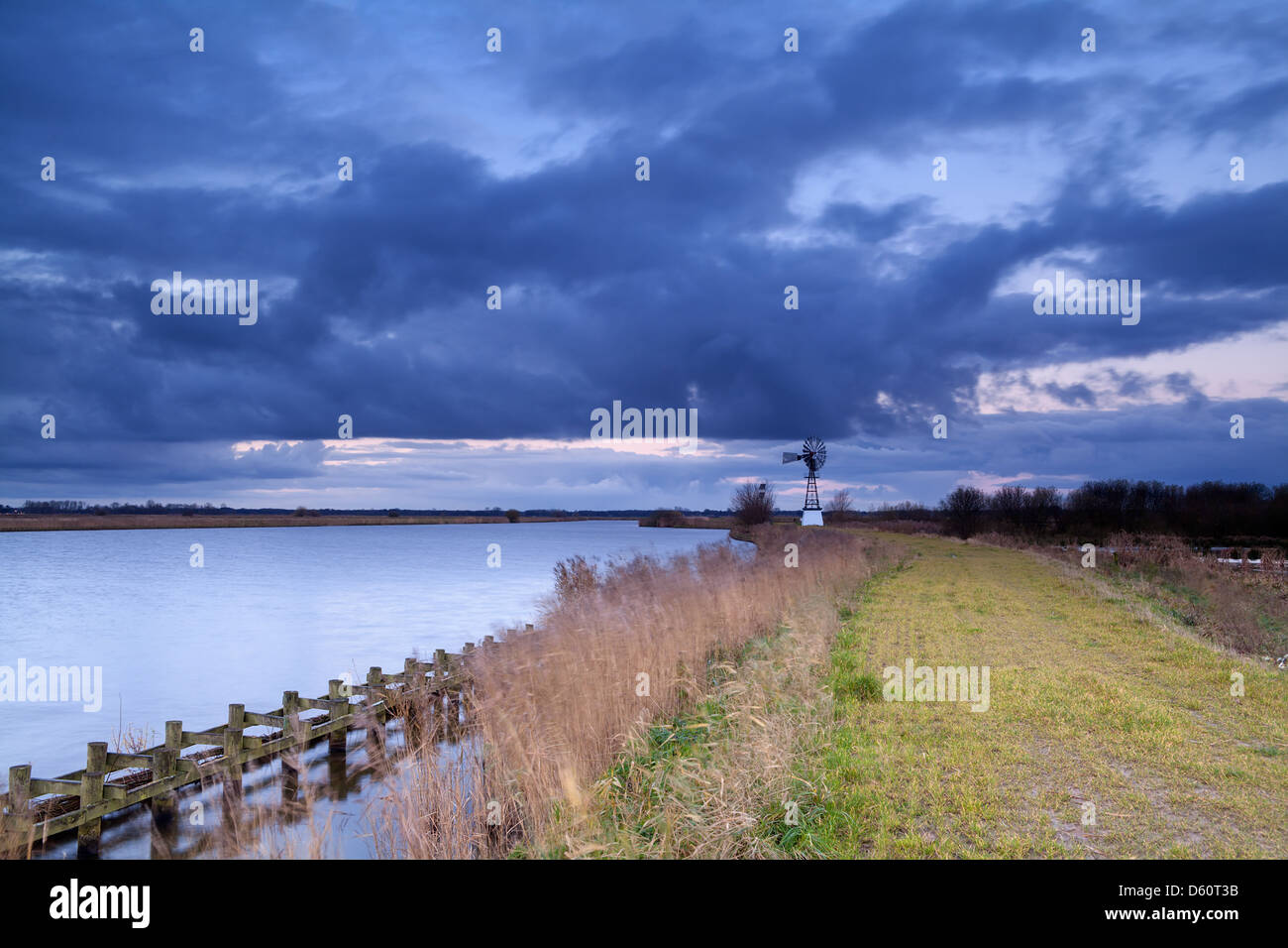 windmill during storm Stock Photo - Alamy