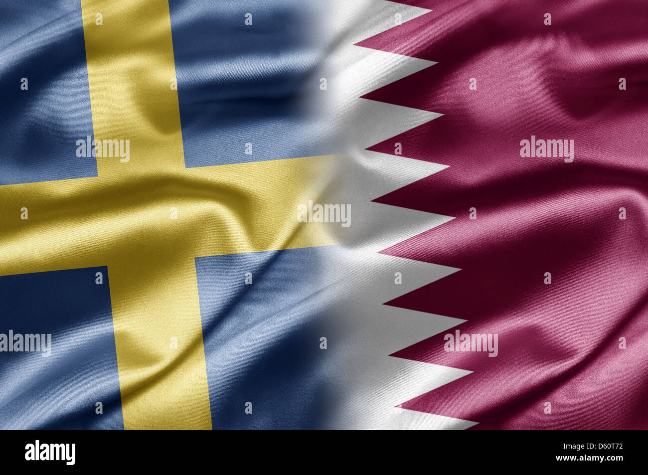 Sweden qatar flag hi-res stock photography and images - Alamy