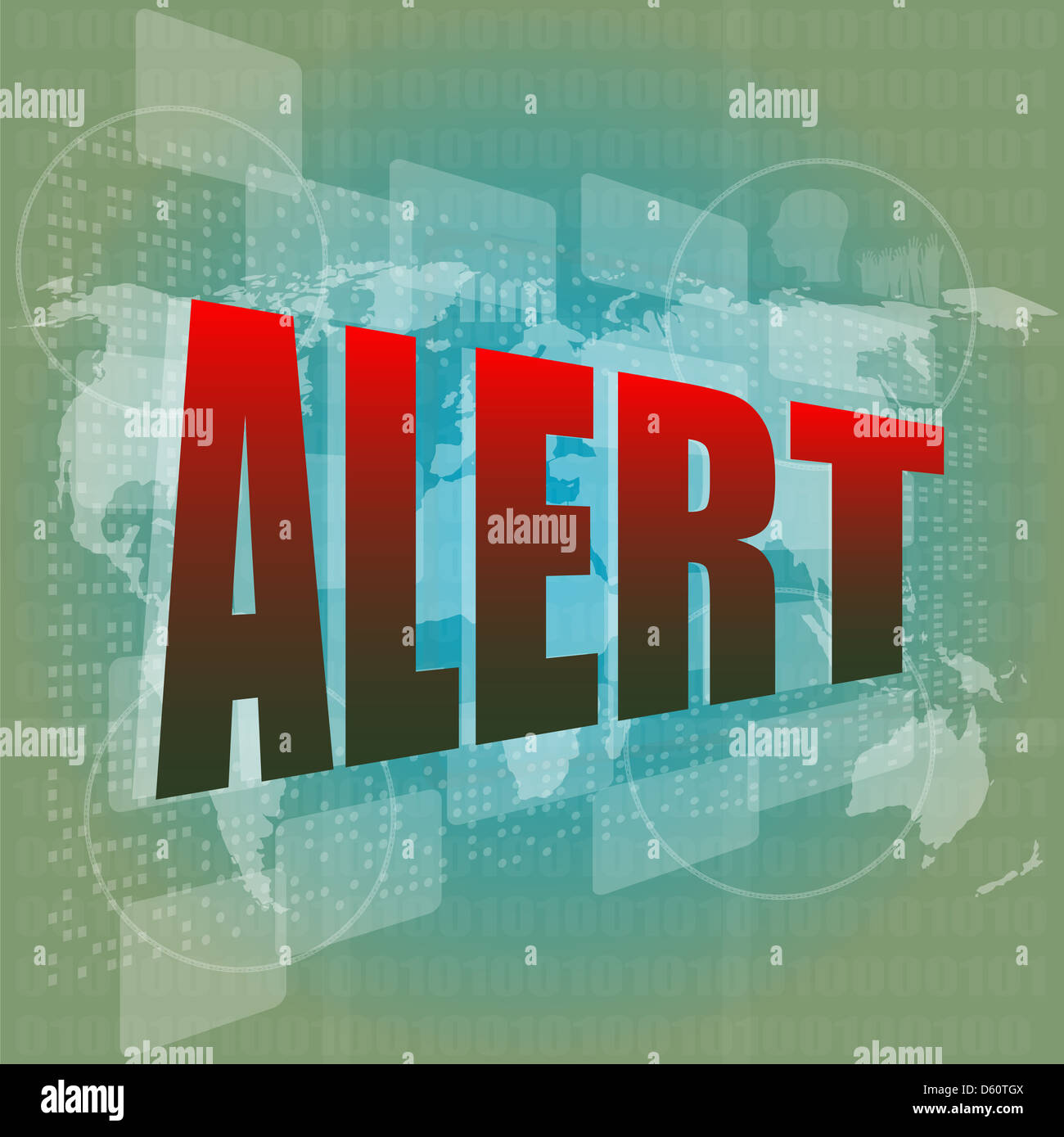 Warning icon on digital screen hi-res stock photography and images - Alamy