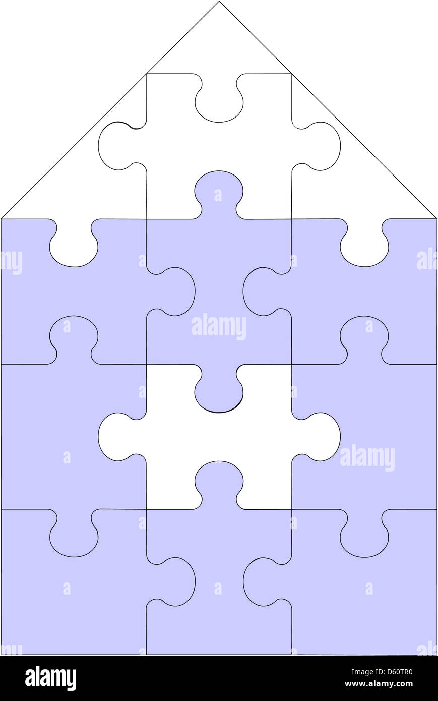 Abstract home puzzle 11 Stock Photo - Alamy