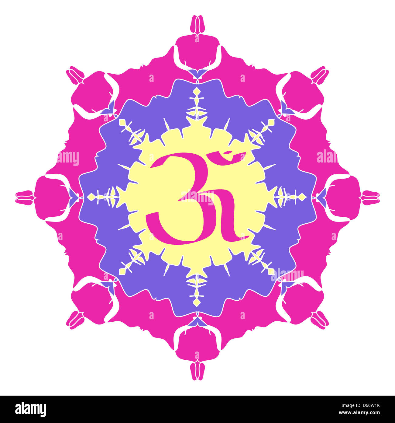 Artistic mandala design with OM symbol Stock Photo - Alamy