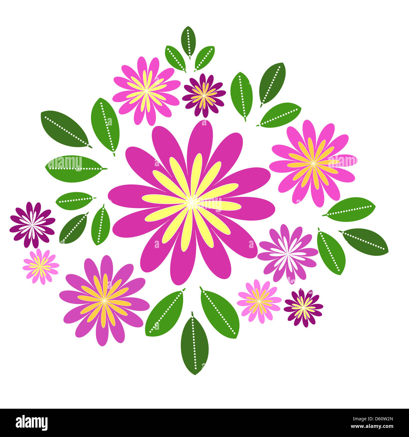 Artistic purple floral design Stock Photo - Alamy