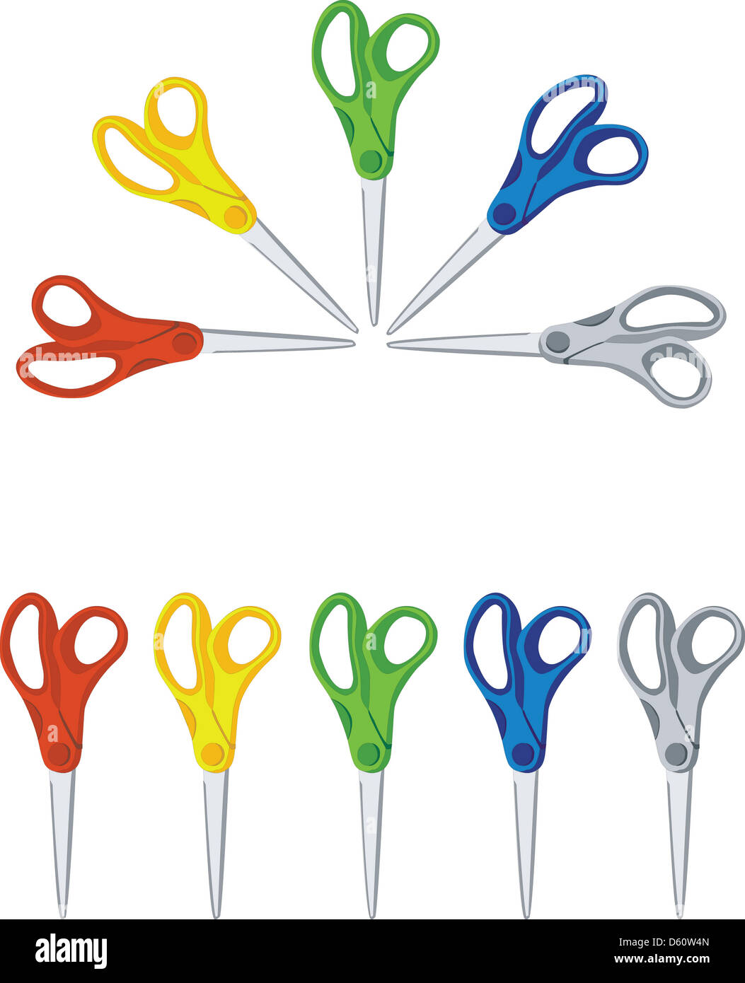 scissors color set 01 Stock Photo - Alamy