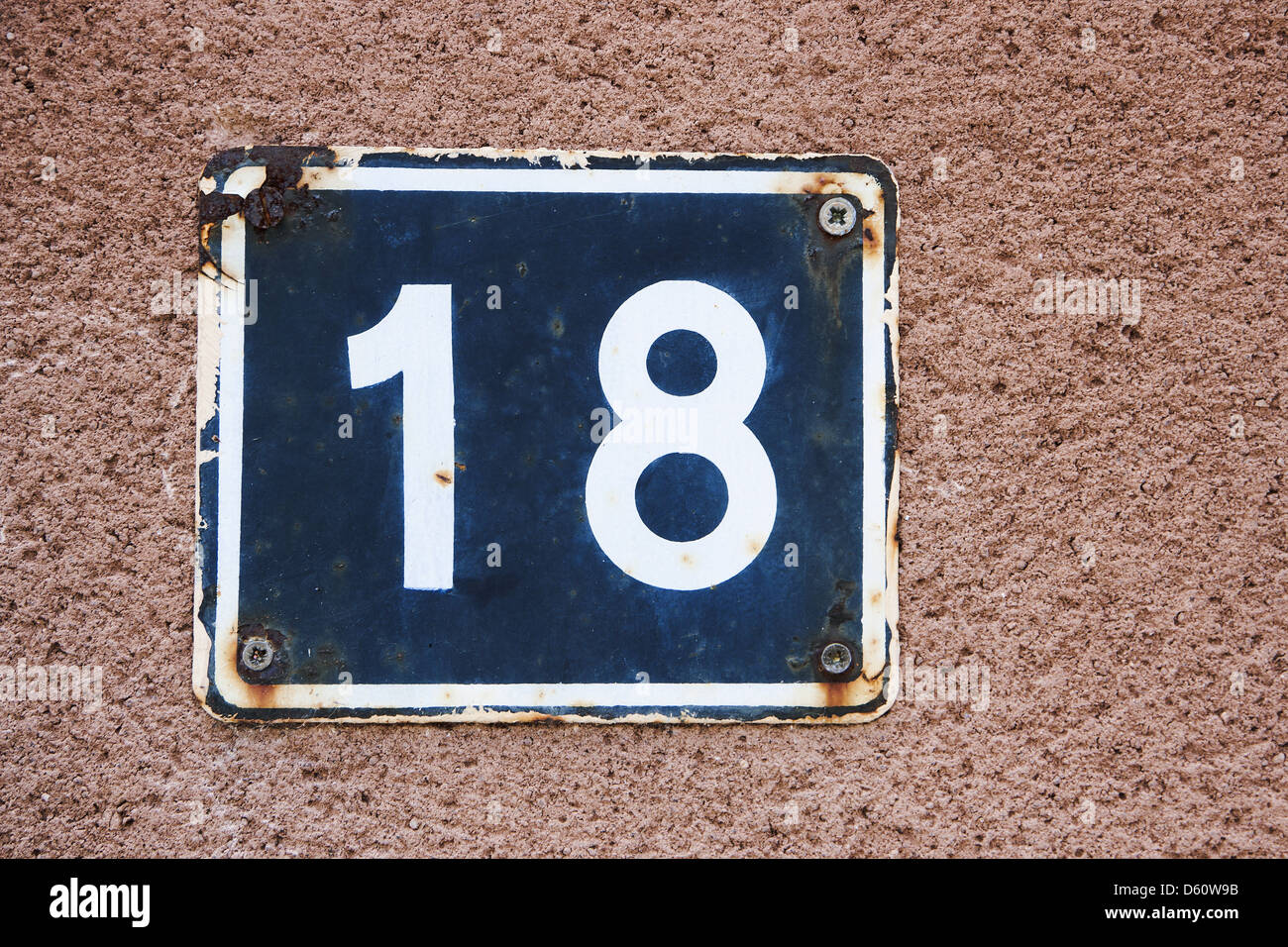 house number 18 Stock Photo - Alamy