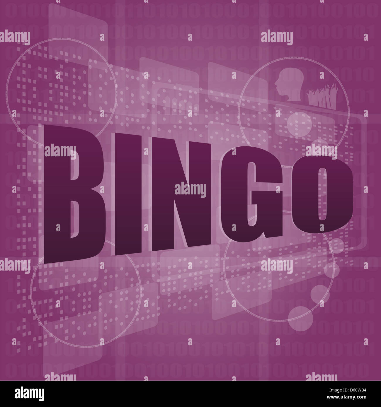 bingo word on digital screen Stock Photo - Alamy