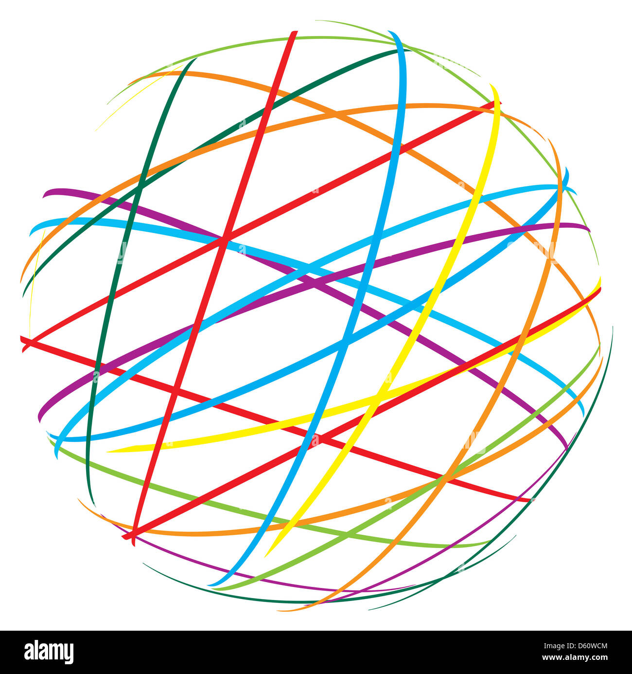 abstract sphere from color lines Stock Photo - Alamy