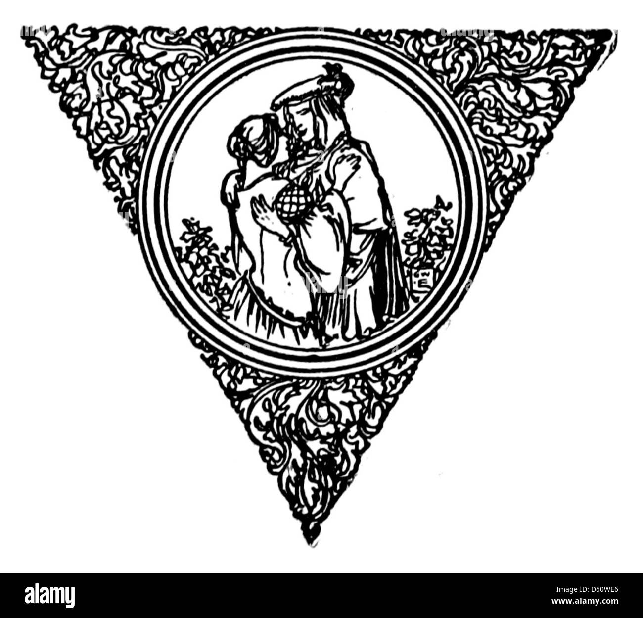 This image likely depicts a scene from A Book of Old English Ballads ...