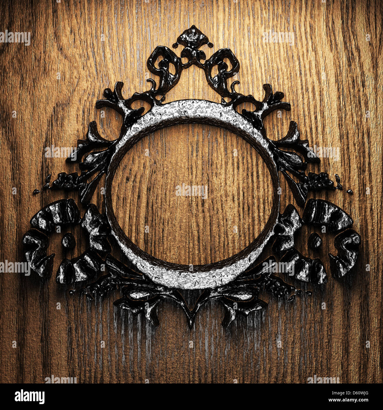 vintage iron frame Stock Photo - Alamy