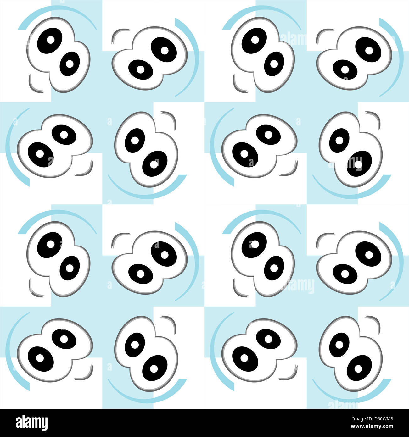 Cartoon eyes seamless pattern Stock Photo - Alamy