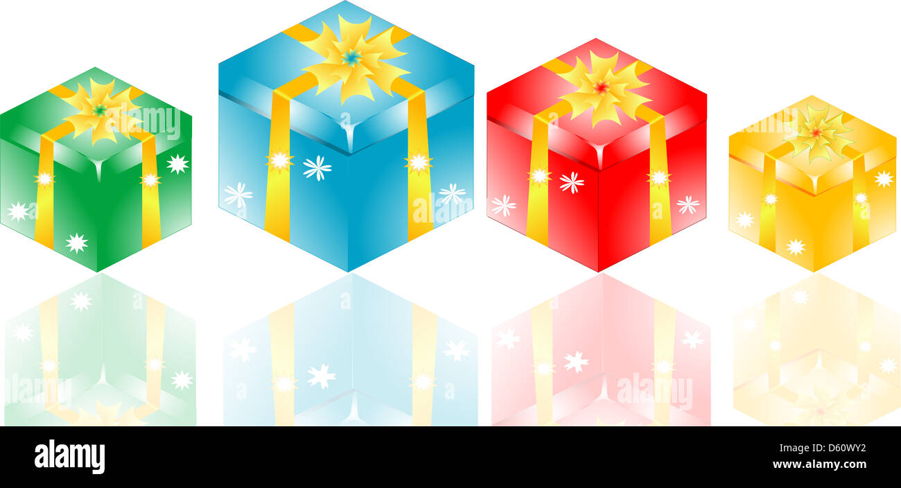 Yellow gift box bow hi-res stock photography and images - Alamy