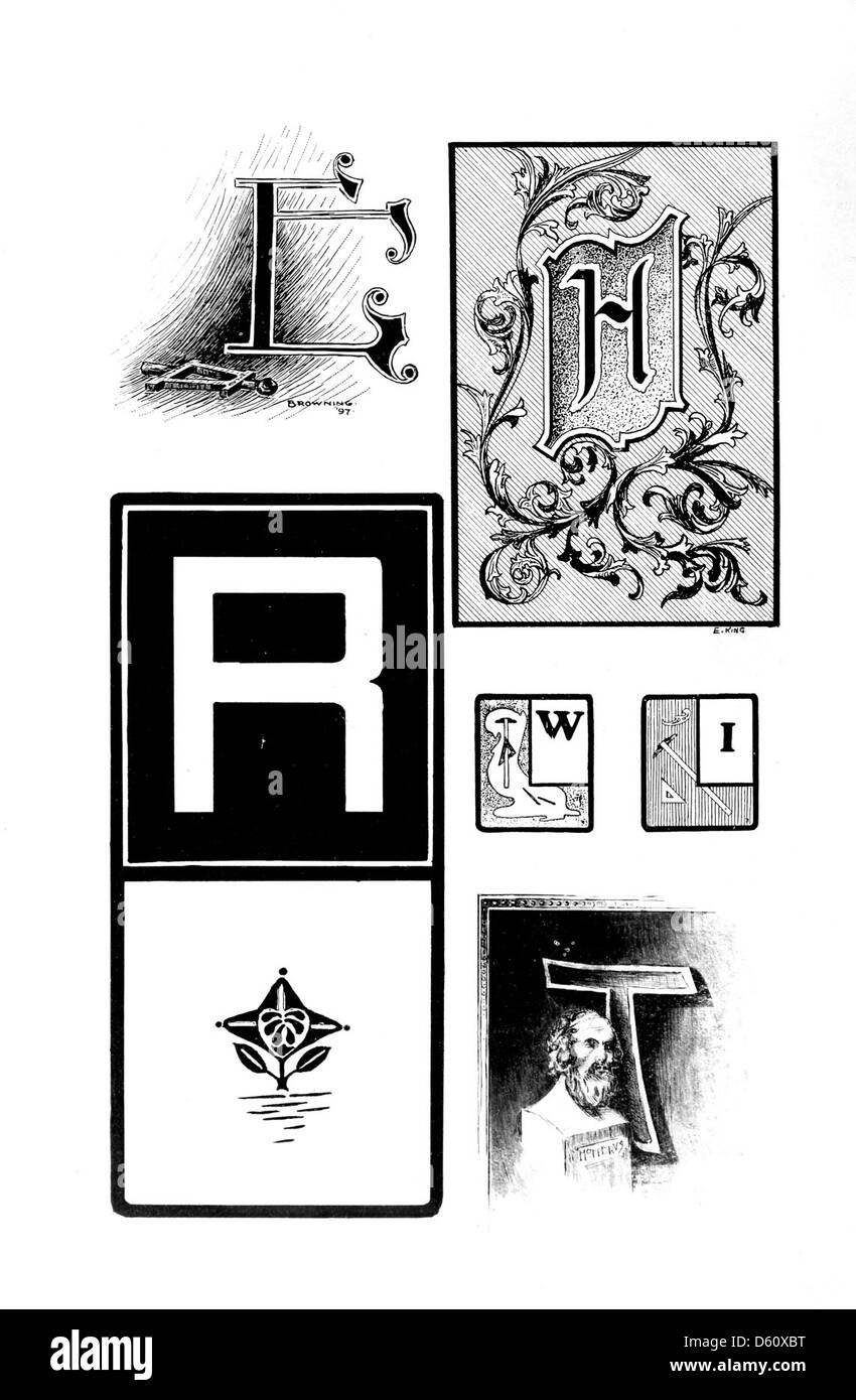 A chapter on lettering (1905 Stock Photo - Alamy