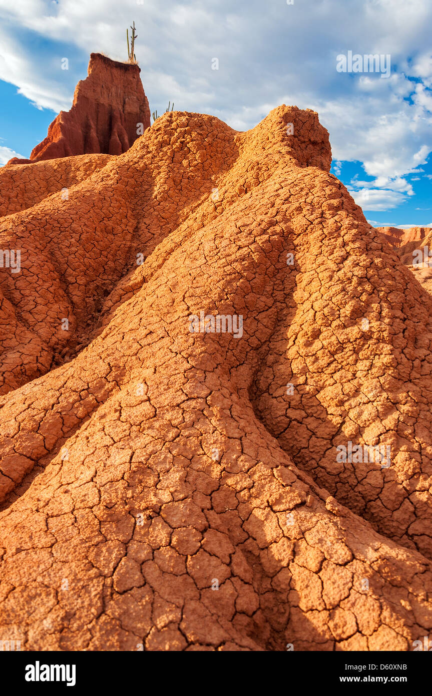 Towering Rock Formation in Tatacoa Desert in Huila, Colombia Stock ...