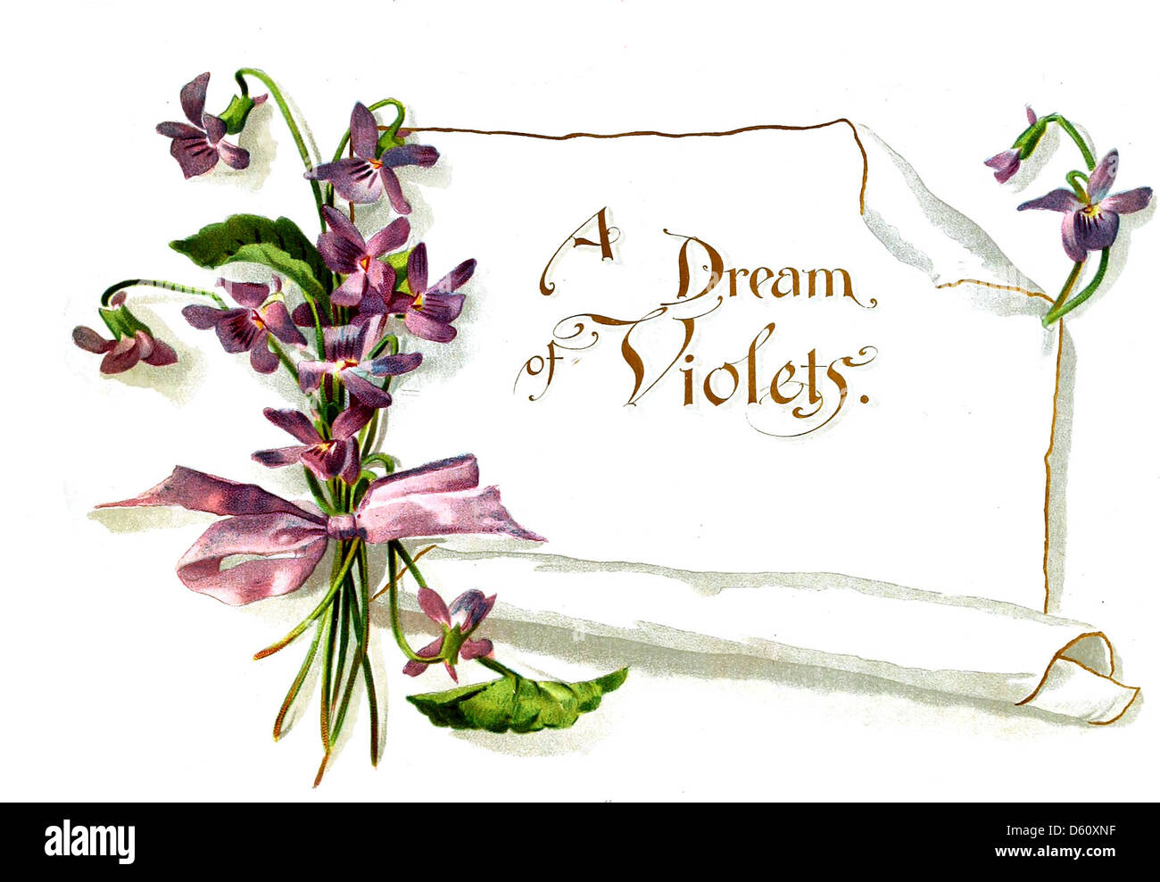 An illustration from 'A Dream of Violets' (1898), depicting a delicate ...