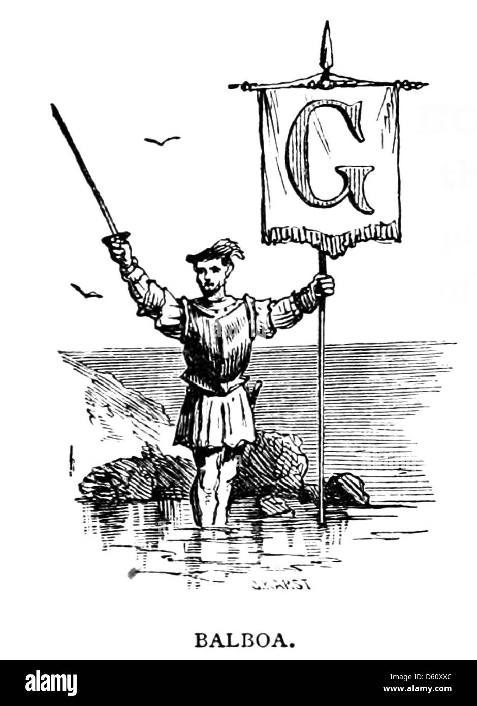 An 1872 illustration from 'A Brief History of the United States ...