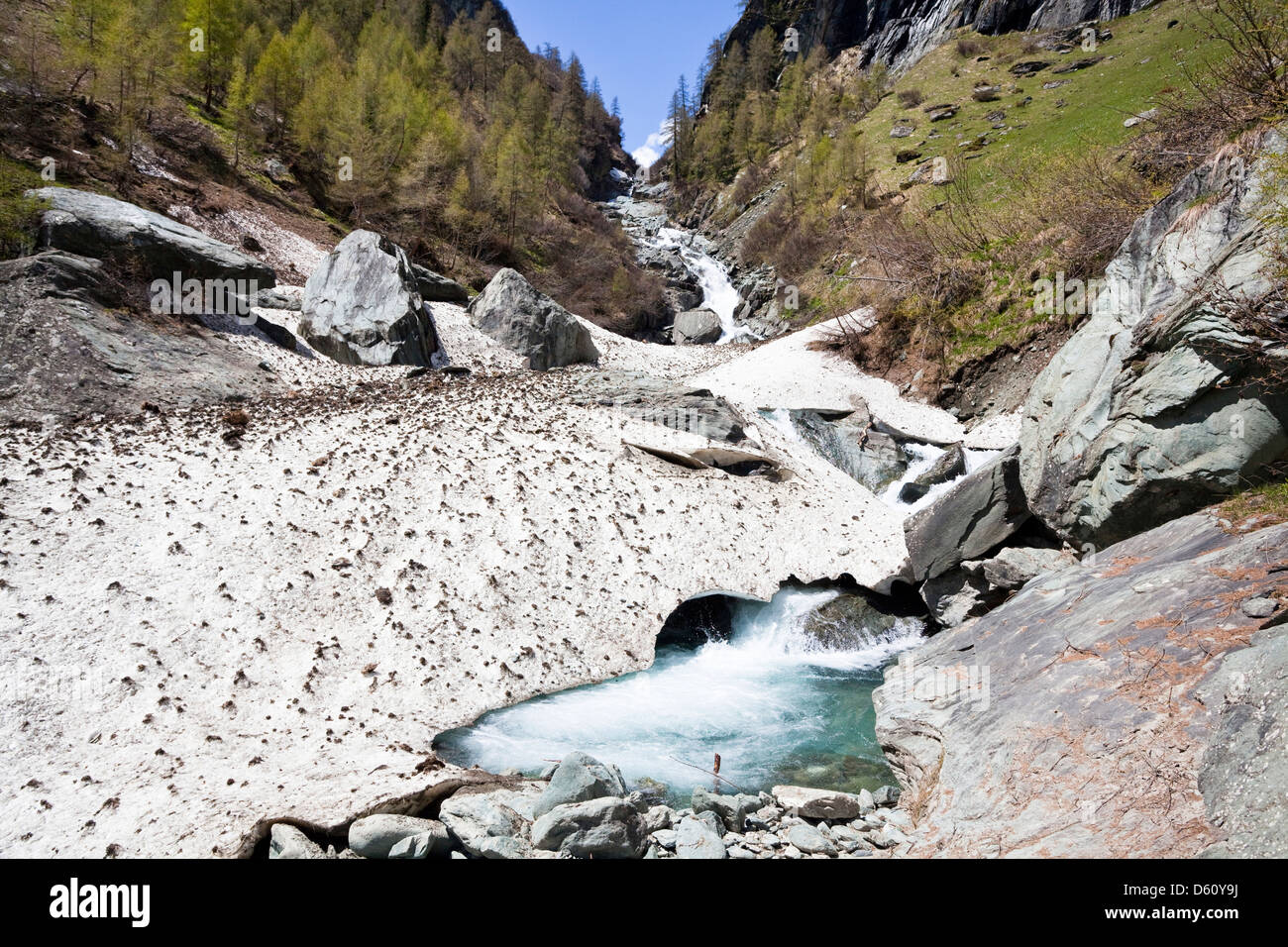 The cascades of the River Isel in National Park Hohe Tauern. Eastern ...