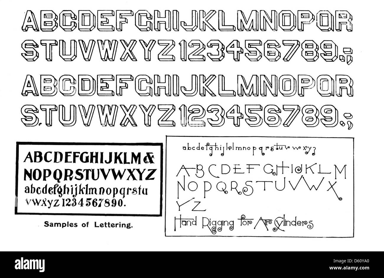 An illustration from 'A Chapter on Lettering' (1905), showcasing ...