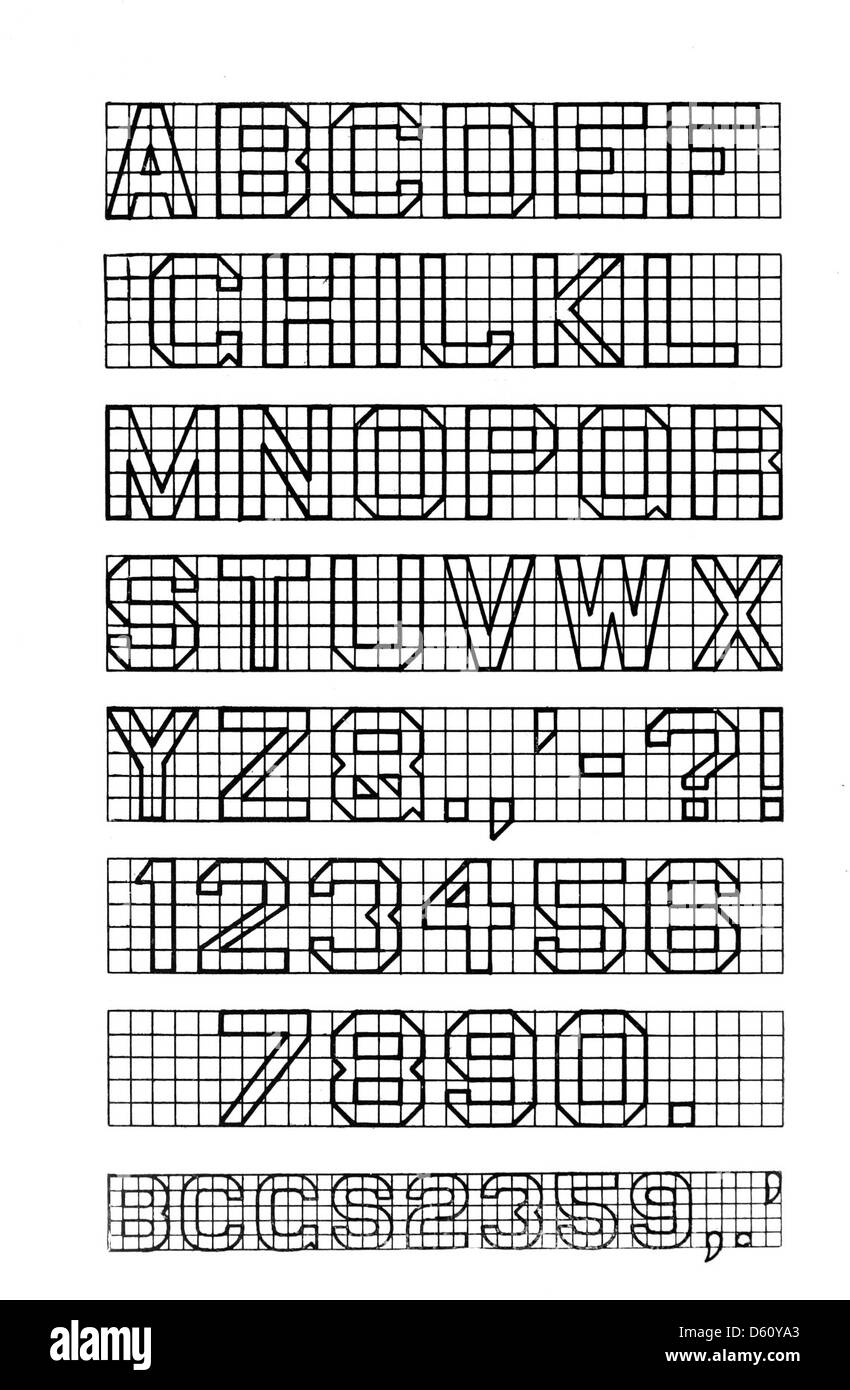 This 1905 image illustrates a guide on the art of lettering, featuring ...