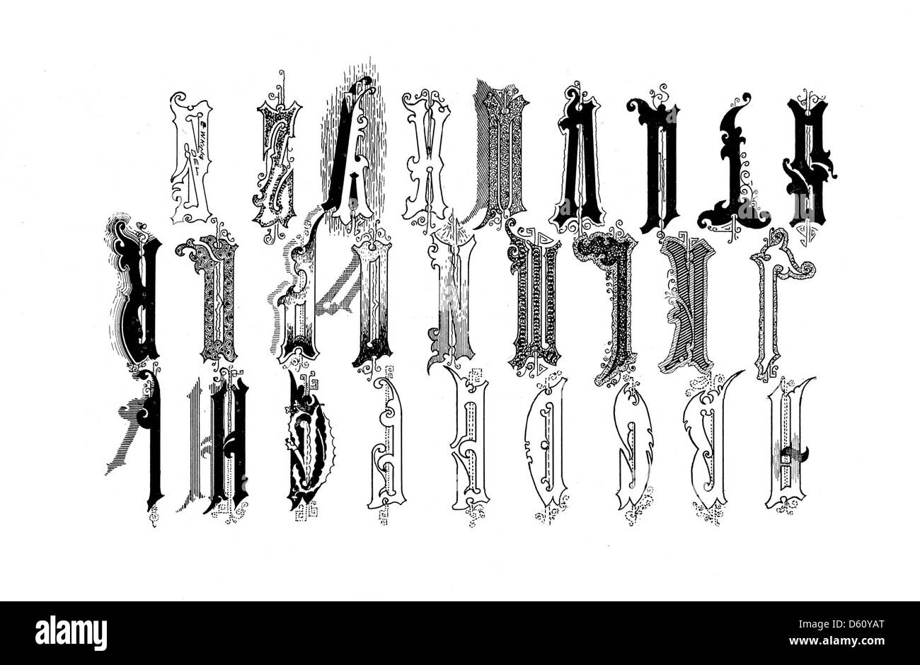 This 1905 illustration provides a detailed guide on monograms ...
