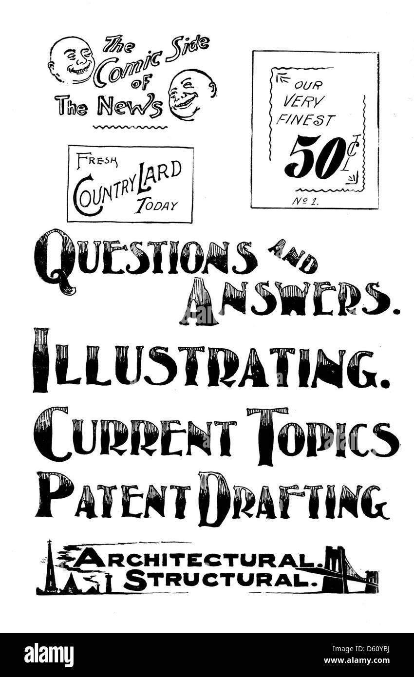 A chapter on lettering (1905 Stock Photo - Alamy