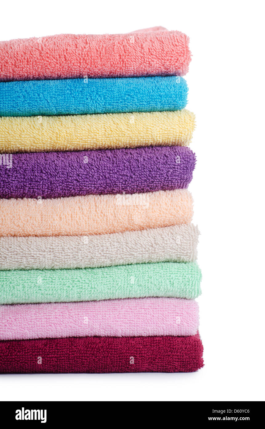 The combined color towels Stock Photo - Alamy