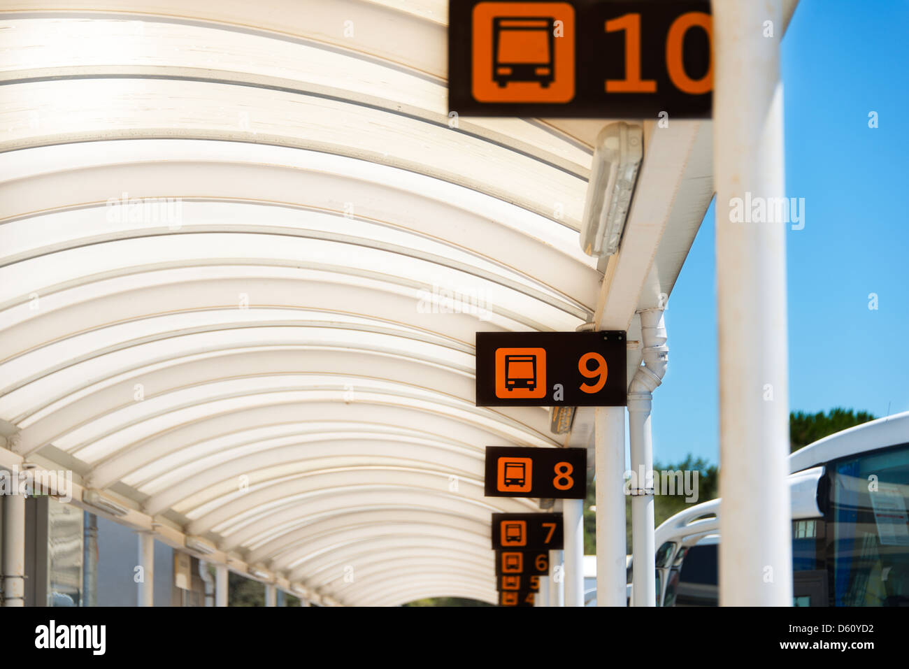 Gates at bus station Stock Photo - Alamy