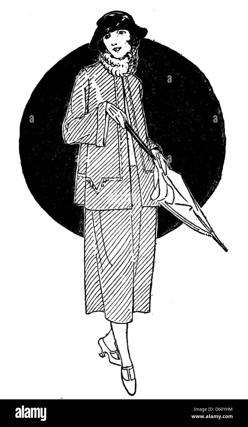 An illustration from the book 'A Complete Course in Dressmaking' (1922 ...