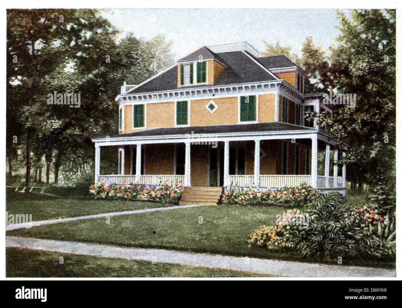 A 1910 image illustrating an architectural design with a focus on the ...