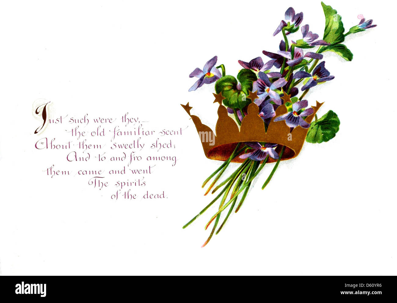 An illustration from 'A Dream of Violets' (1898), showcasing a delicate ...