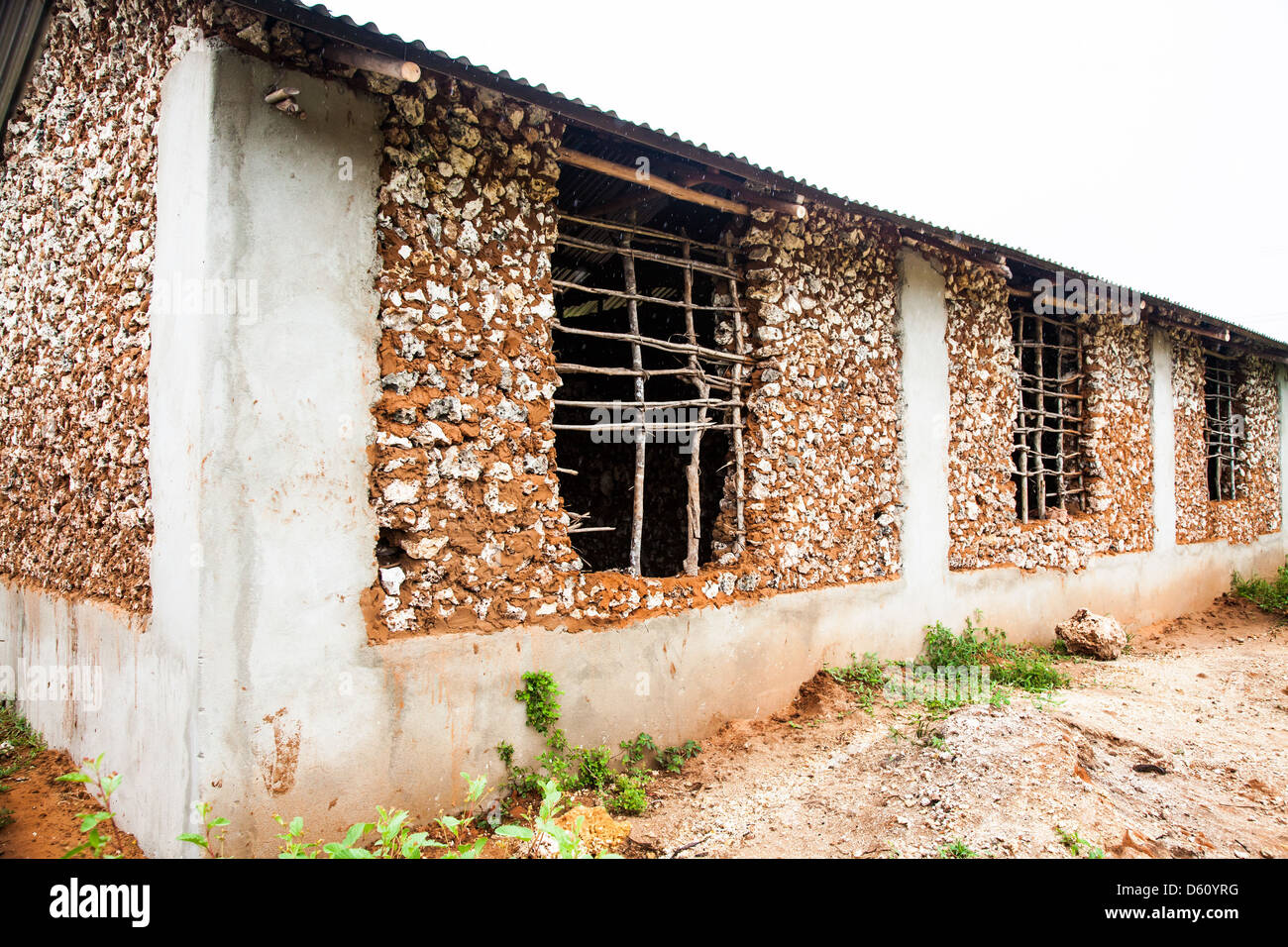 Building house in Africa Stock Photo - Alamy