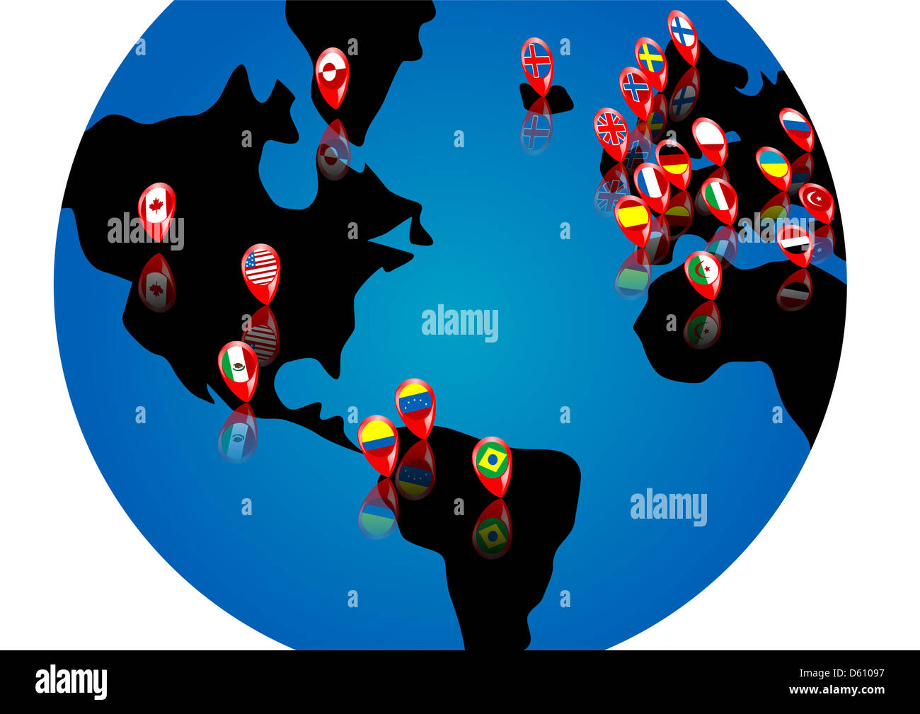 flags of the earth Stock Photo - Alamy