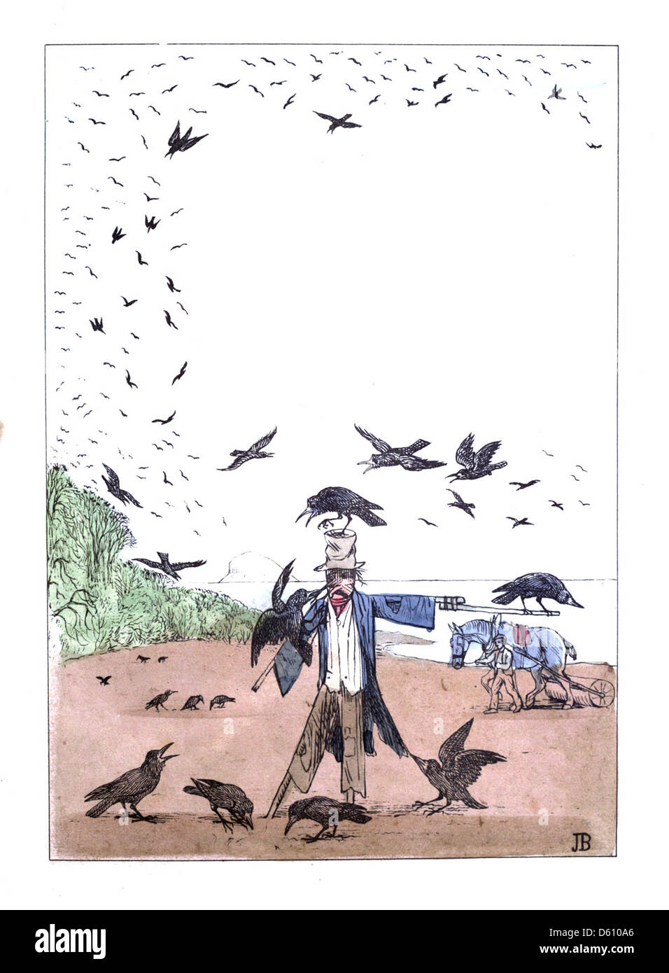 An illustration from 'Caw Caw; or, The Chronicle of Crows' (ca. 1848 ...