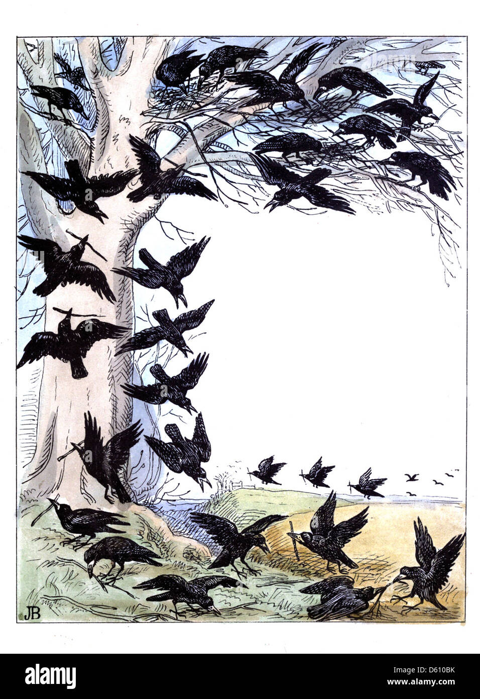 A photograph inspired by the 1848 work 'Caw Caw: The Chronicle of Crows ...