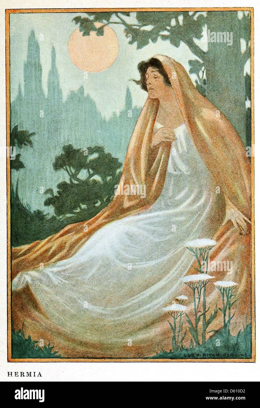 An illustration from a 1907 edition of Shakespeare's 'A Midsummer Night ...