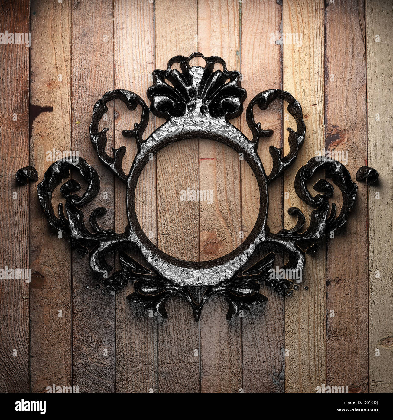 vintage iron frame Stock Photo - Alamy
