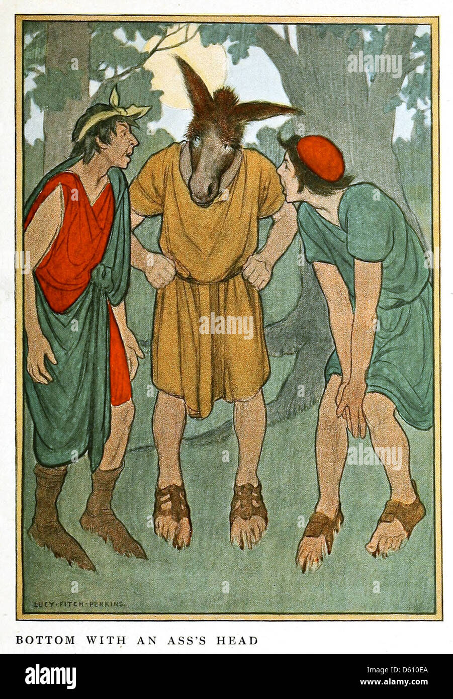 A 1907 edition of Shakespeare's 'A Midsummer Night's Dream,' depicting ...