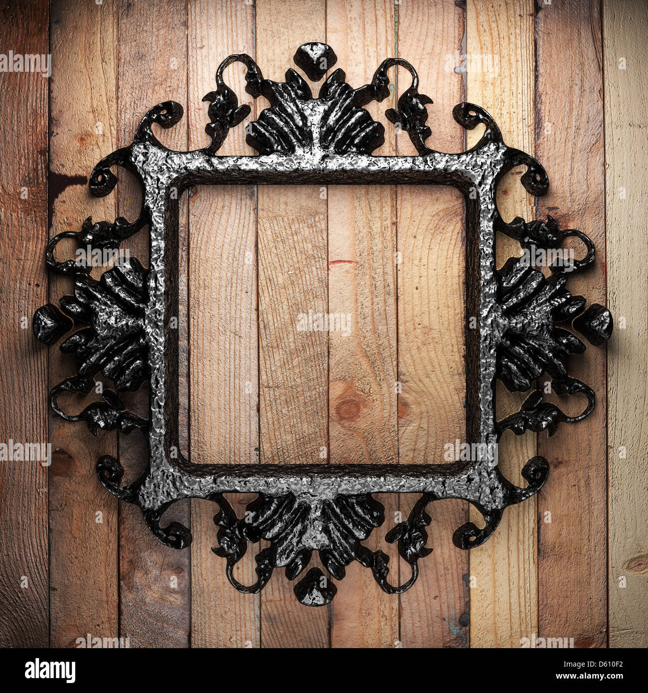 vintage iron frame Stock Photo - Alamy