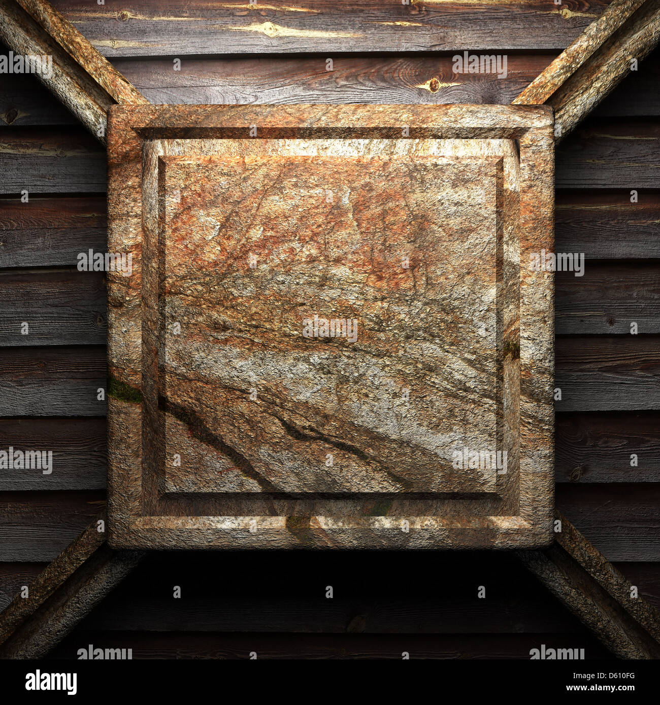 stone plate on wall Stock Photo - Alamy