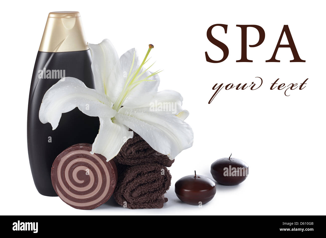 Spa treatment isolated on white background Stock Photo - Alamy