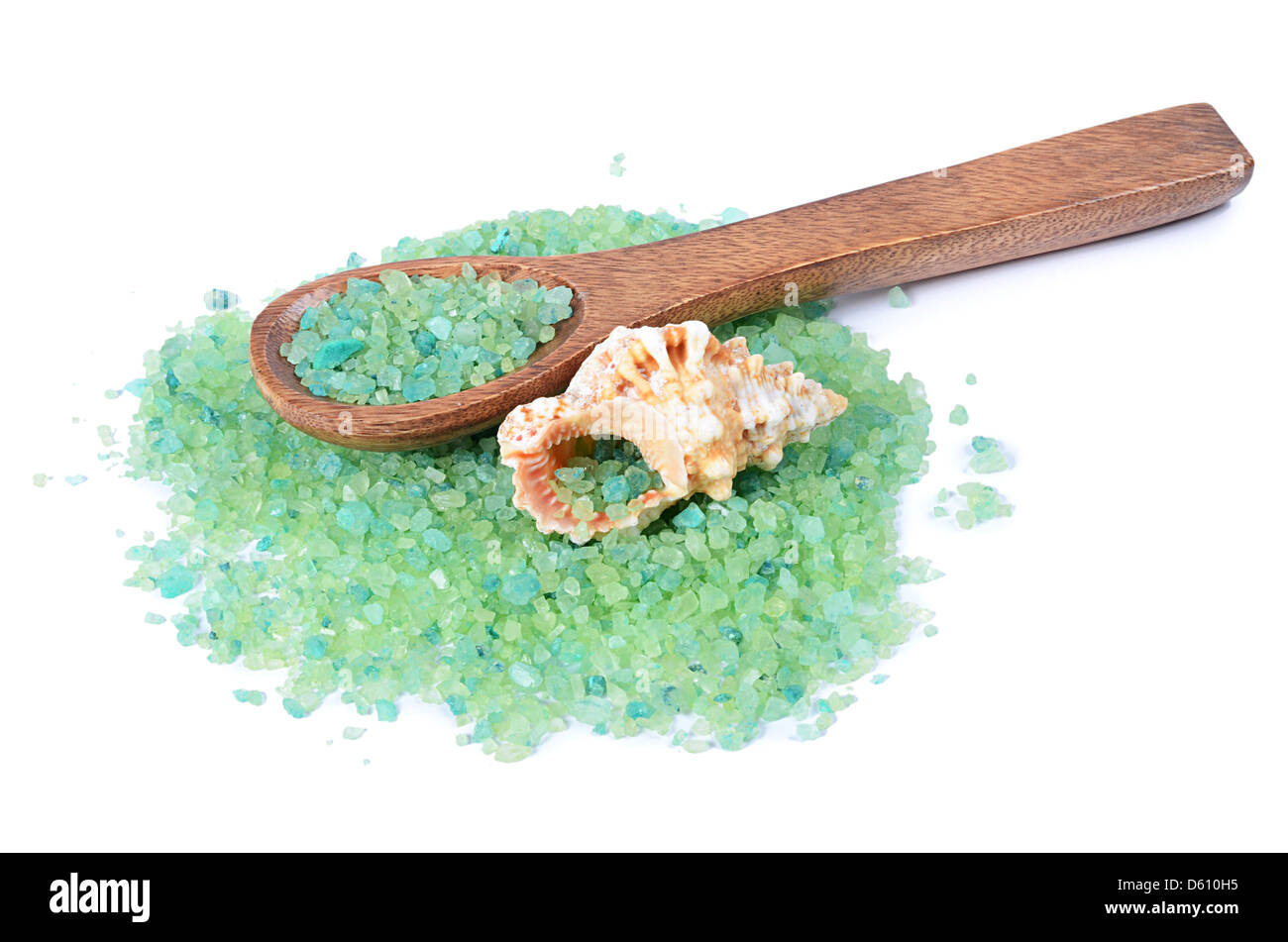 Salt for baths isolated on white background Stock Photo - Alamy