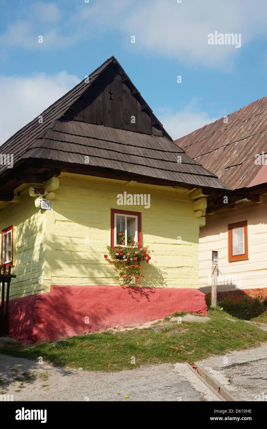 Traditional houses in Vlkolinec, Slovakia. UNESCO World Heritage Site ...