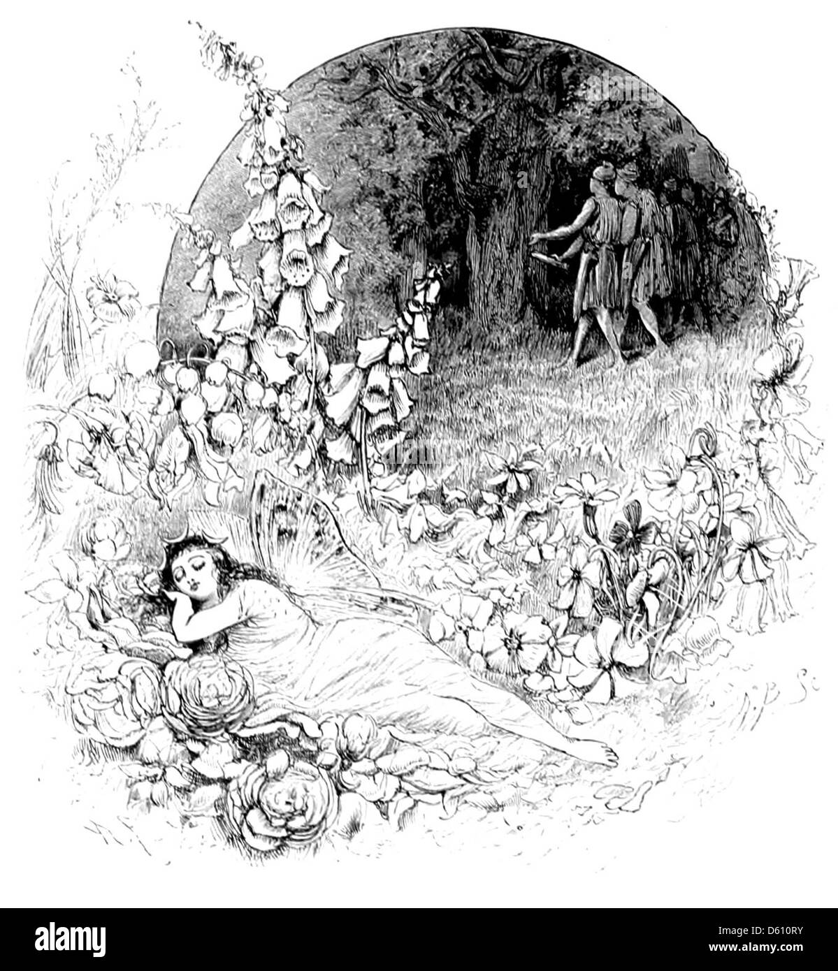 An illustration from the 1874 edition of Shakespeare’s 'A Midsummer ...