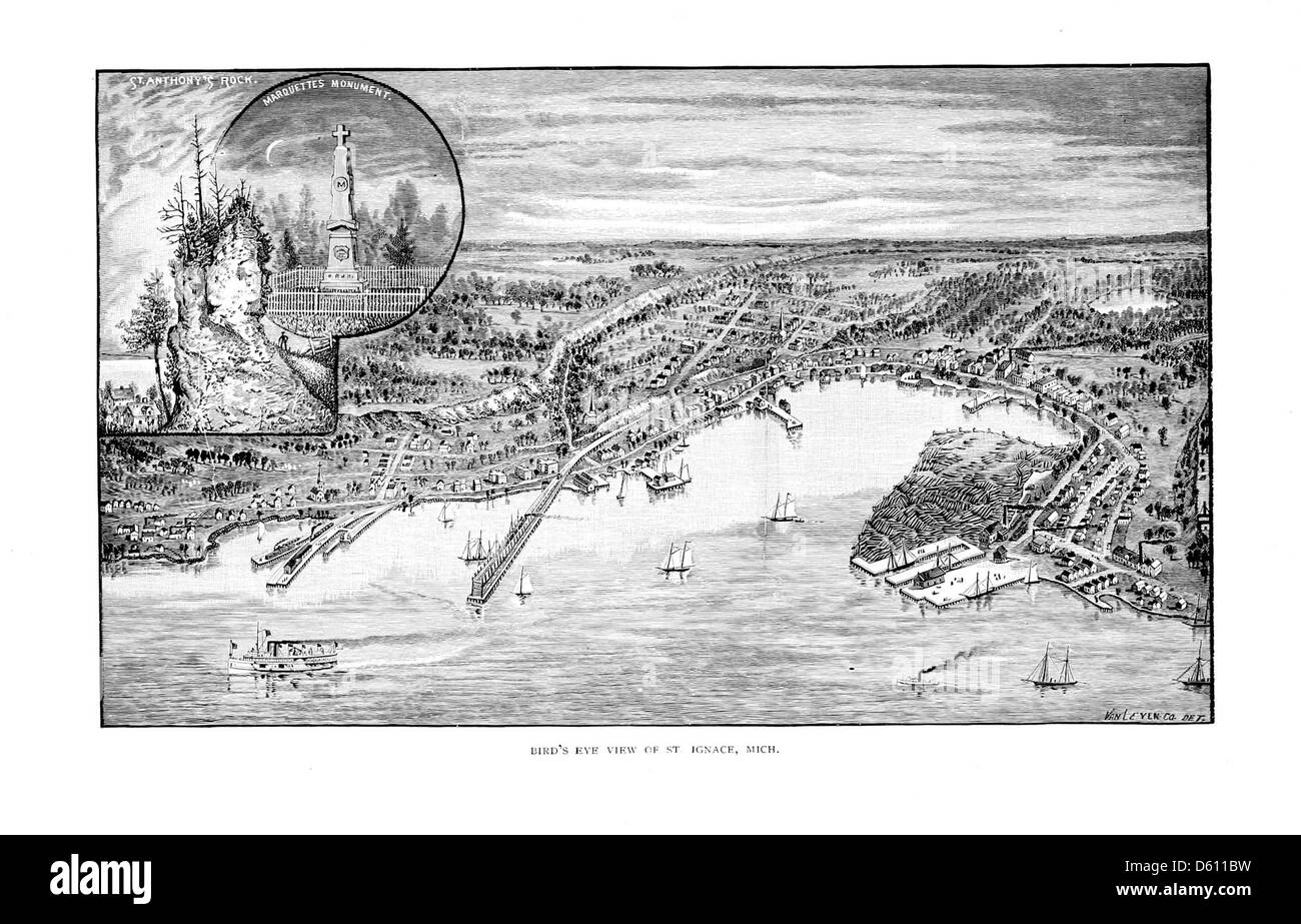 A 1890 photograph capturing a scenic tour to Mackinac Island in ...